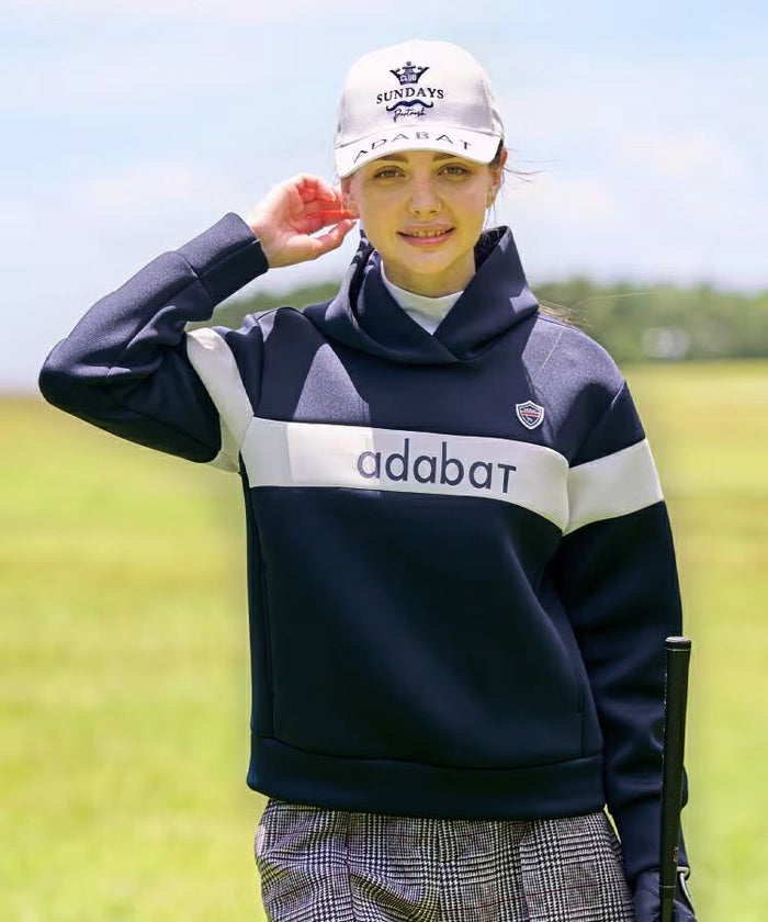 【タイムセール 12/23 13:00迄】パーカー レディース アダバット adabat 2025 秋冬 新作 ゴルフウェア 119-14140 OFF パーカー レディース アダバット adabat 2025 秋冬 新作 ゴルフウェア